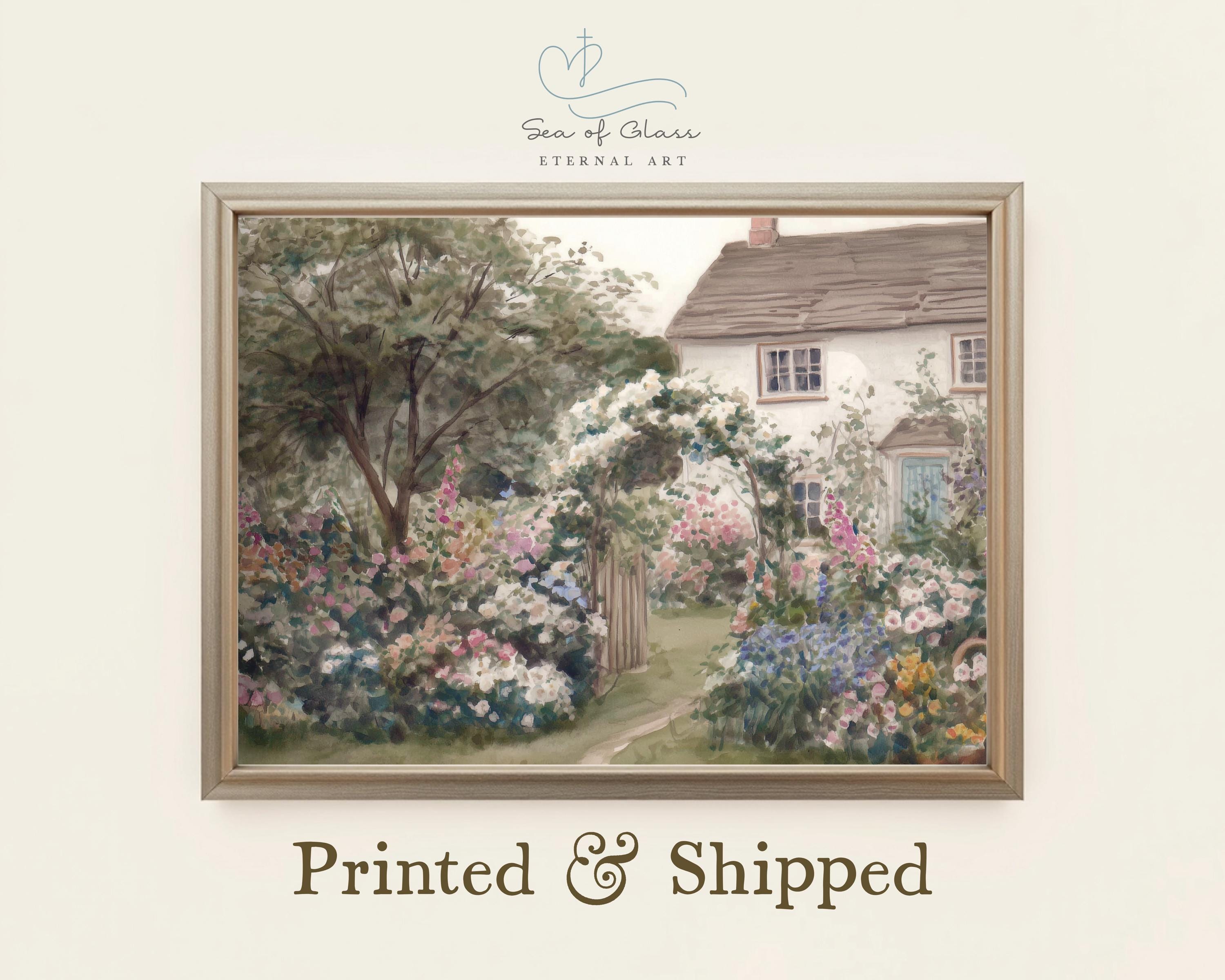 Cottage Garden Posternglish Countryside Floral Wall Art Poster Warm ...