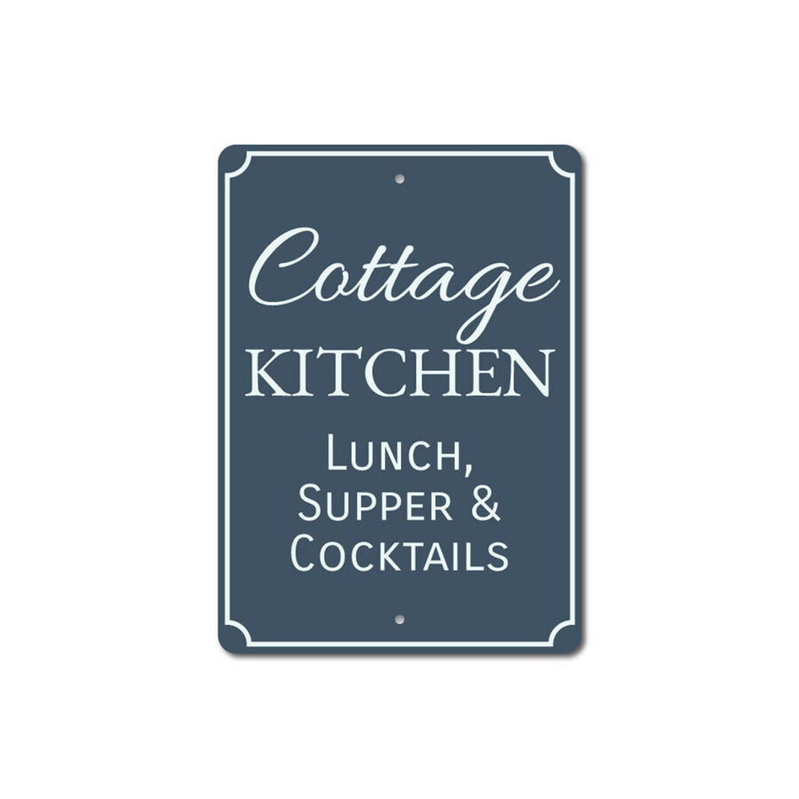 Cottage Kitchen Sign Cottage Kitchen Decor Supper Metal Sign Size: 16 x ...