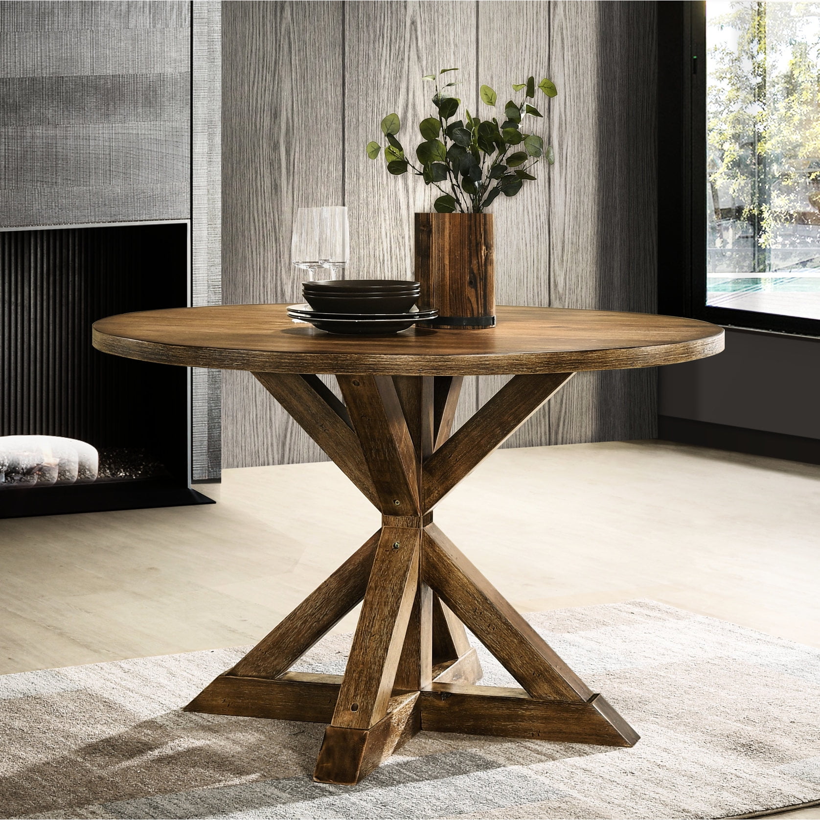 Cottage Oak Finish / Charming Table for Holiday Dining - Walmart.com