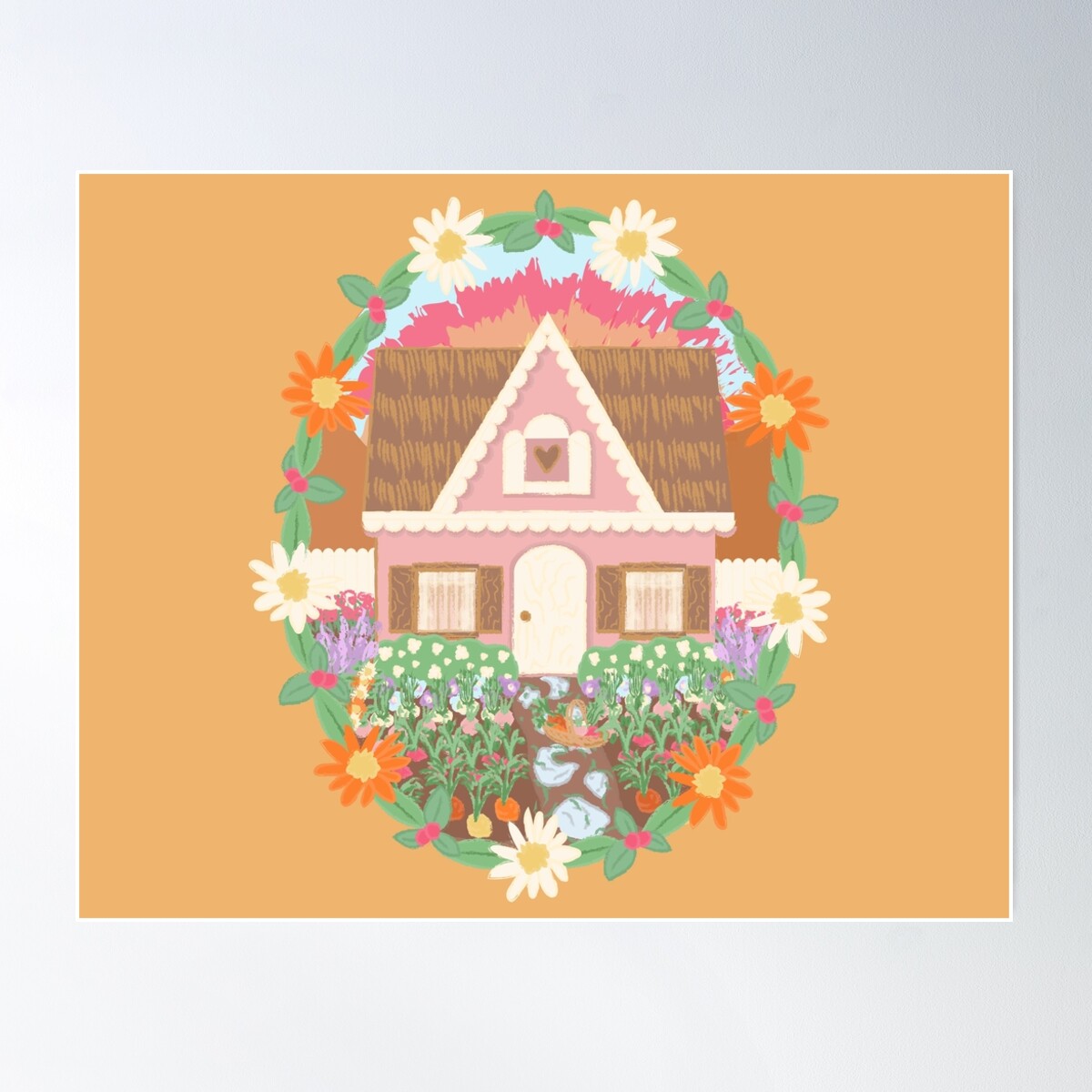 Cottage Poster Wall Art, Modern Wall Decor For Living Room Bedroom ...