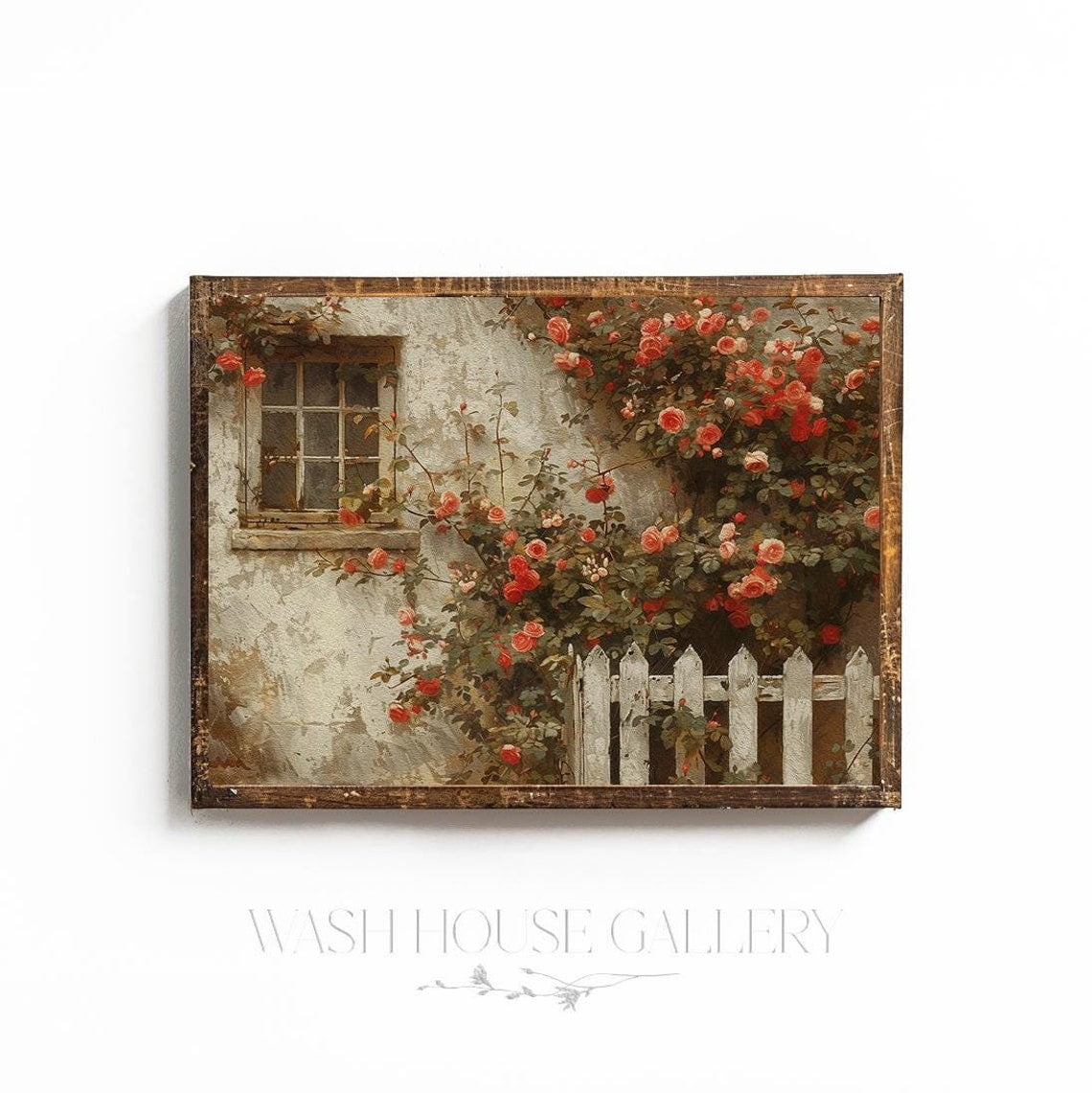 Cottage Rose Garden Poster English Cottage Decor French Country Wall ...