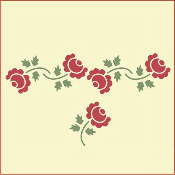 Cottage Roses Stencil Set - Set of 2, Flower Floral Arrangements ...
