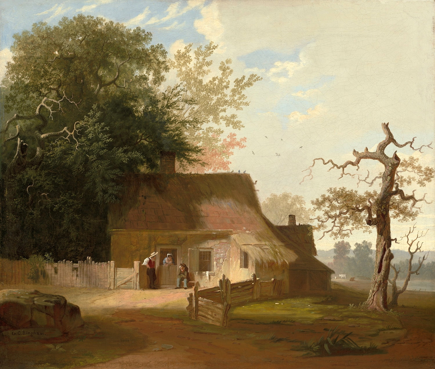 Cottage Scenery by George Caleb Bingham - 12" x 18" Art Print Wall ...