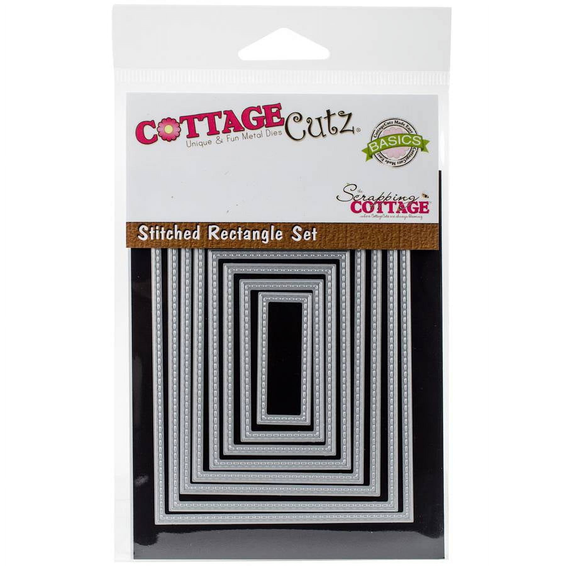 CottageCutz CCB-011 Basics Dies (8 Pack).6" to 4.25", Stitched ...