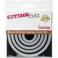 CottageCutz Nested Dies 5/Pkg-Stitched Scallop Circle - Walmart.com
