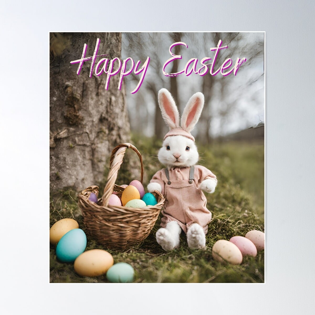 Cottagecore 2 - Happy Easter Eggs And Bunnies 3 Poster Wall Art, Modern ...