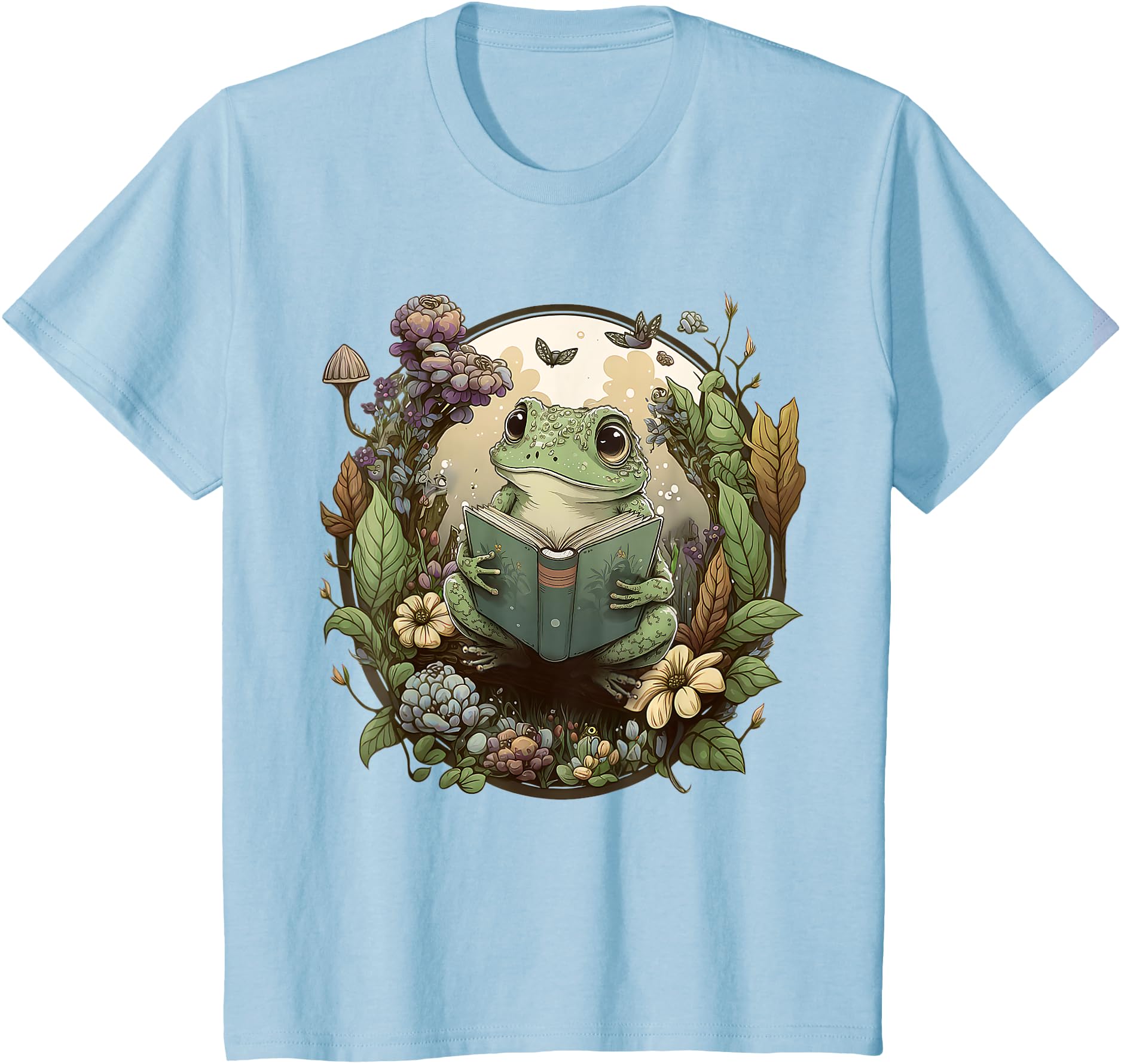 Cottagecore Aesthetic Cute Frog Reading Book Vintage Floral Youth ...