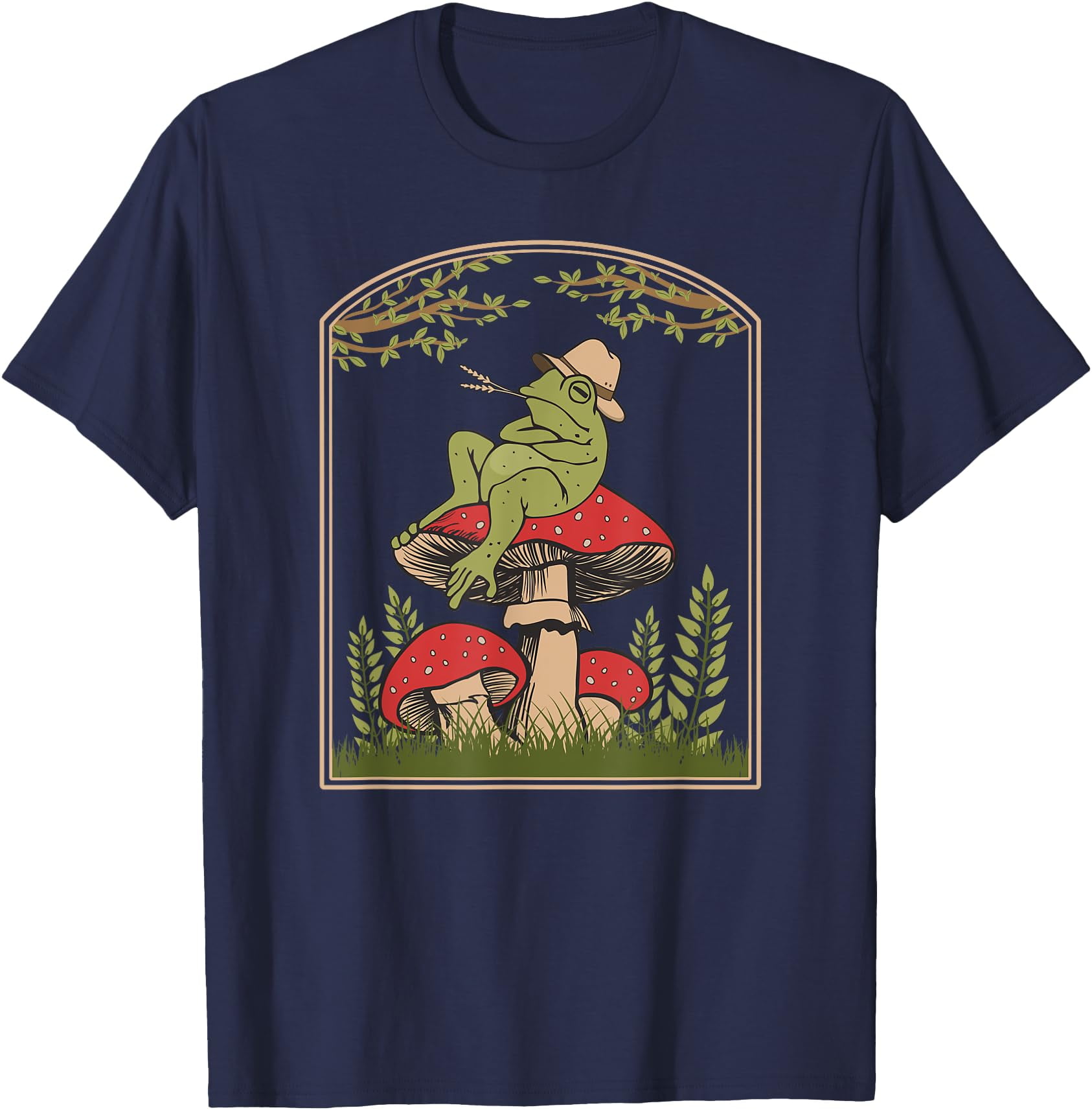 Cottagecore Aesthetic Frog Goblincore Mushroom Toad Fungus Unisex T ...