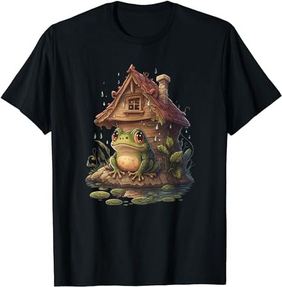 Cottagecore Aesthetic Frog In The Forest In The Cottage T-Shirt ...