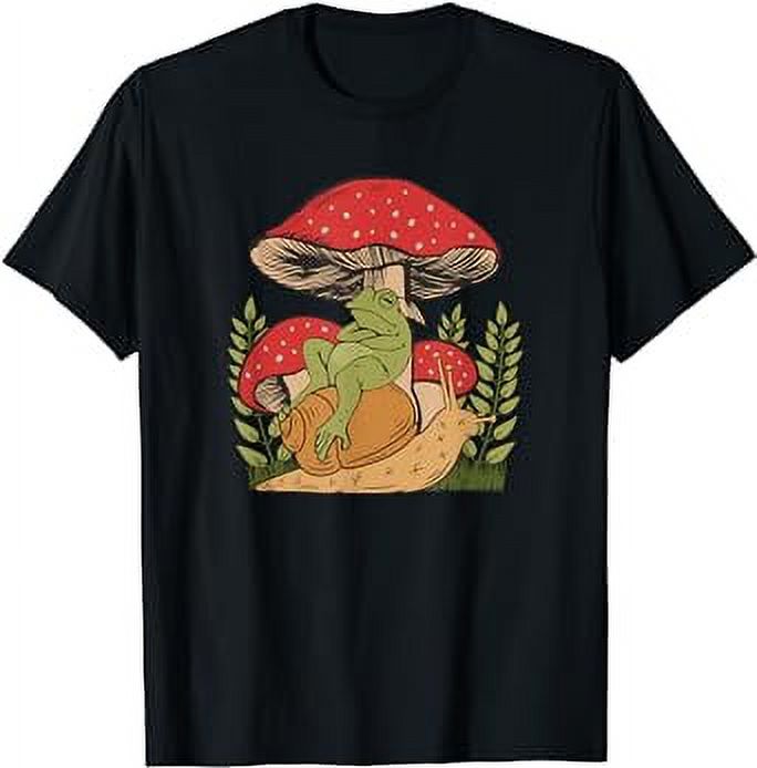 Cottagecore Aesthetic Frog Mushroom Snail Goblincore Toad T Shirt