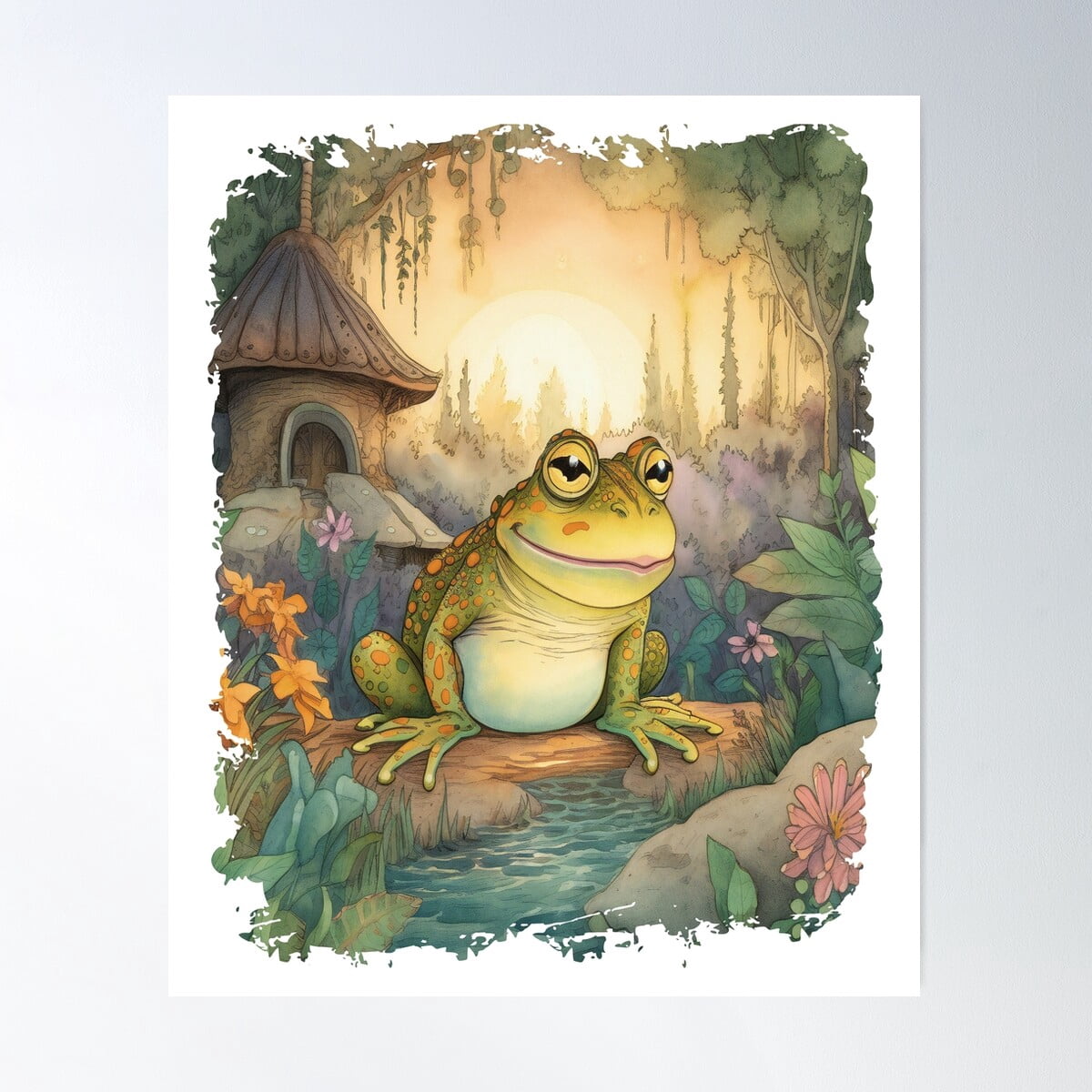 Cottagecore Aesthetic Frog Poster Wall Art, Modern Wall Decor For ...