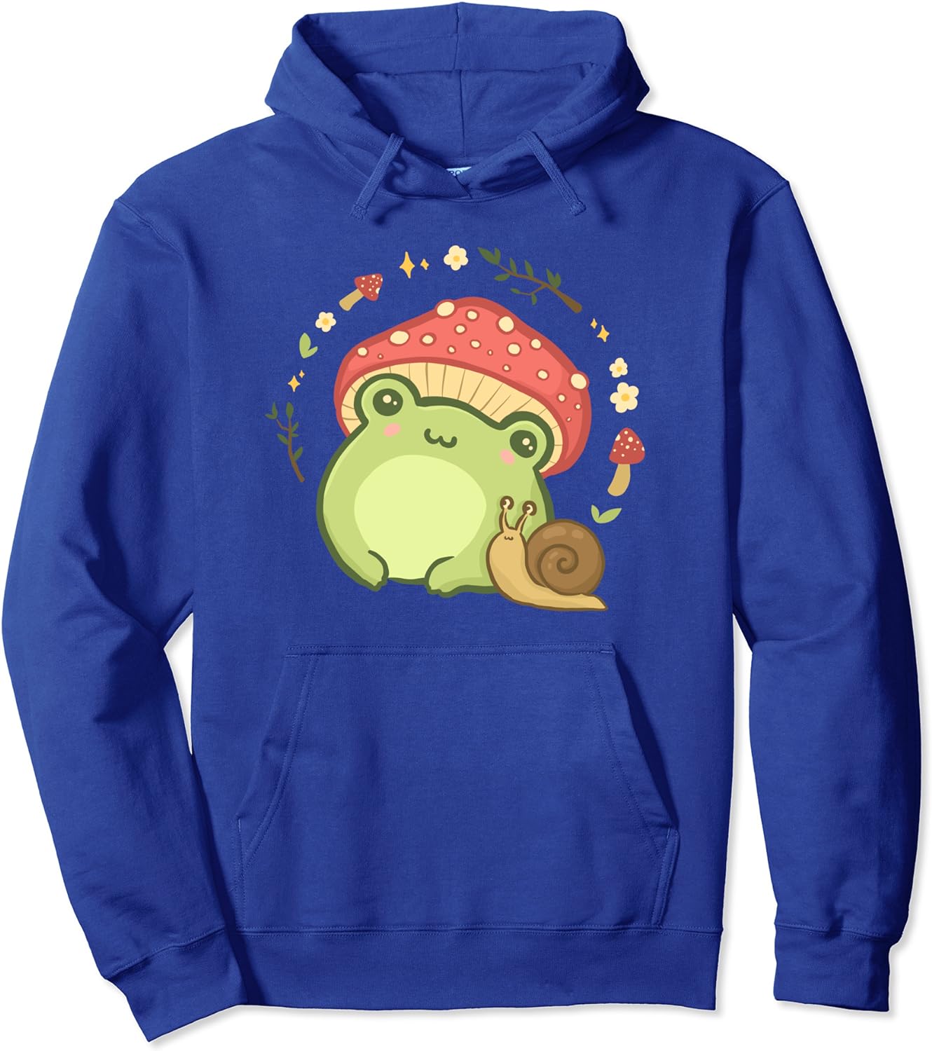 Cottagecore Aesthetic Frog Snail Cute Vintage Pullover Hoodie