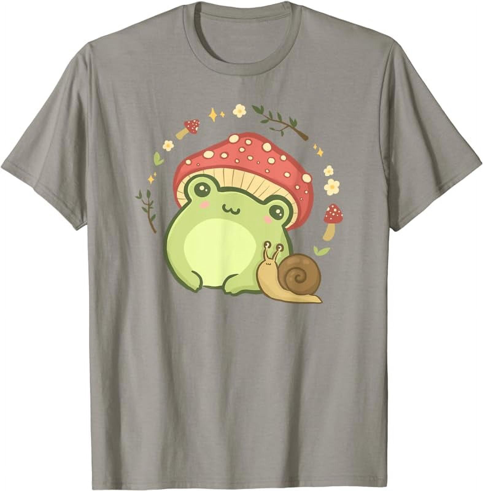 Cottagecore Aesthetic Frog Snail Cute Vintage T-Shirt - Walmart.com