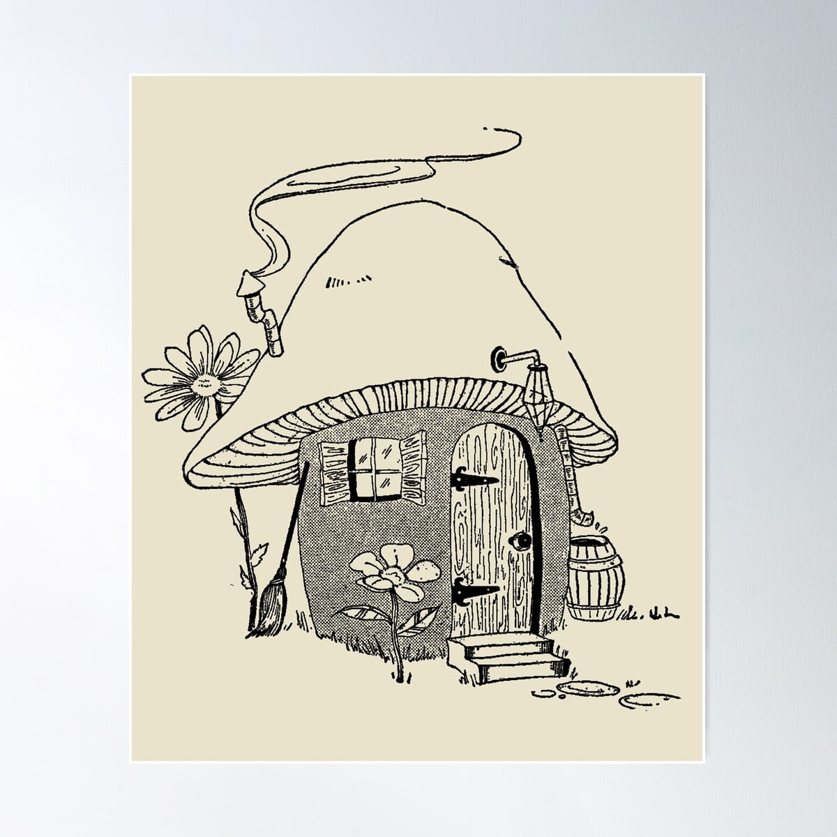 Cottagecore Aesthetic Mushroom House: Vintage Grunge Fairycore Mycology ...