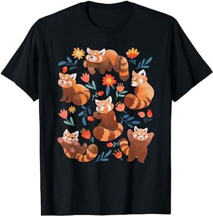 Cottagecore Aesthetic Red Pandas Kawaii Animal Panda Lover T-Shirt ...