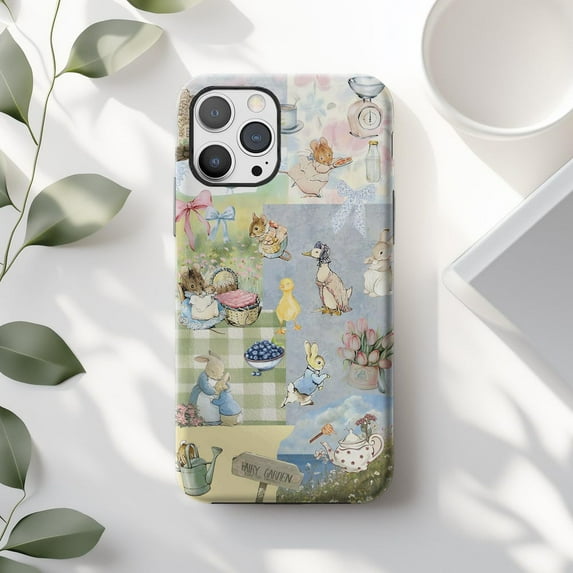 Cottagecore Animal Garden Bunny Duck Phone Case 17 16 15 14 13 12 11 ...