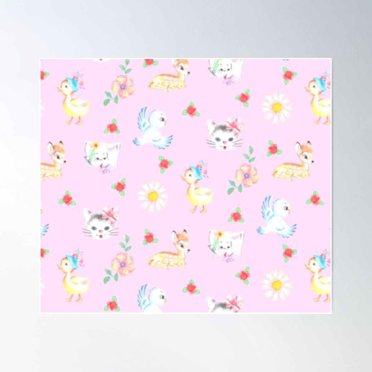 Cottagecore Animals Poster Wall Art, Modern Wall Decor For Living Room ...