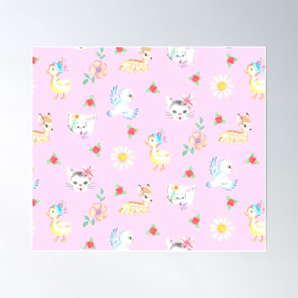 Cottagecore Animals Poster Wall Art, Modern Wall Decor For Living Room ...