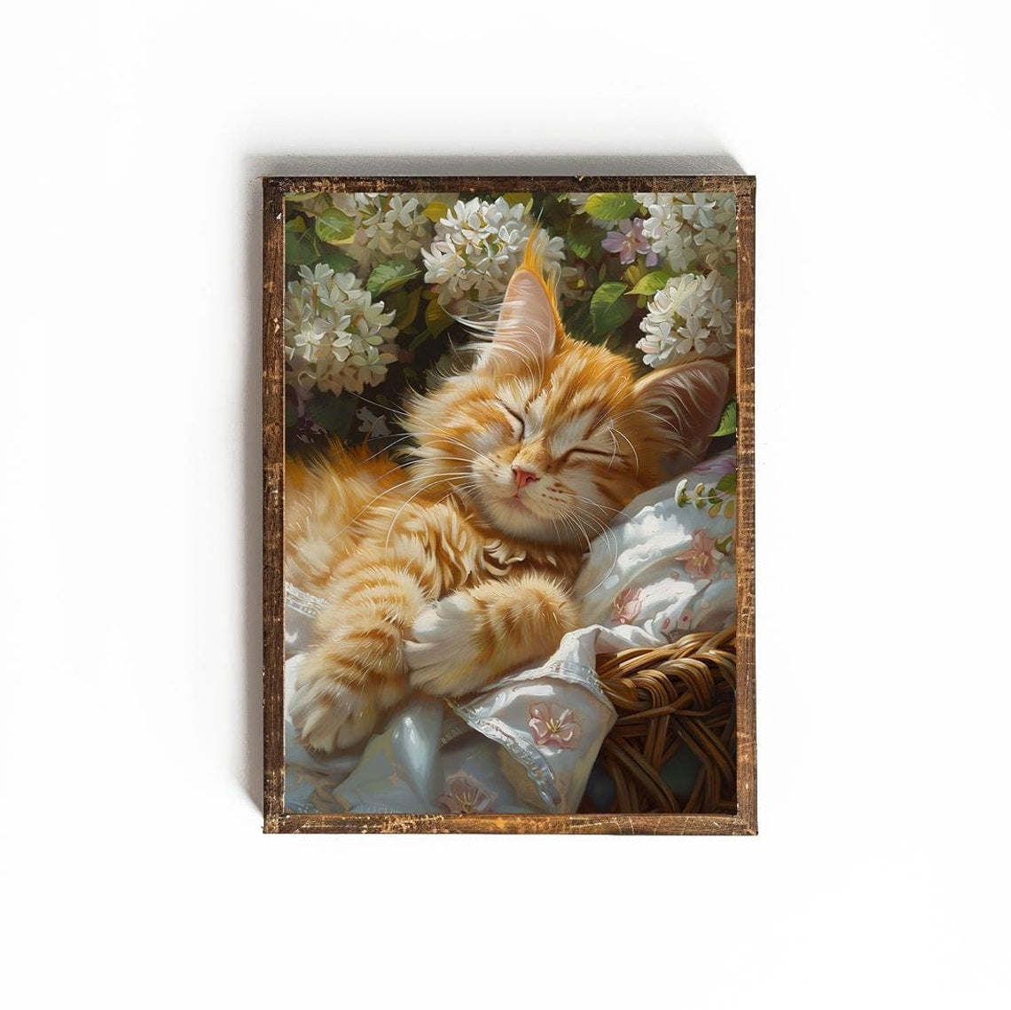 Cottagecore Cat Art Vintage Laundry Room Decor Gift For Cat Mom Gift ...
