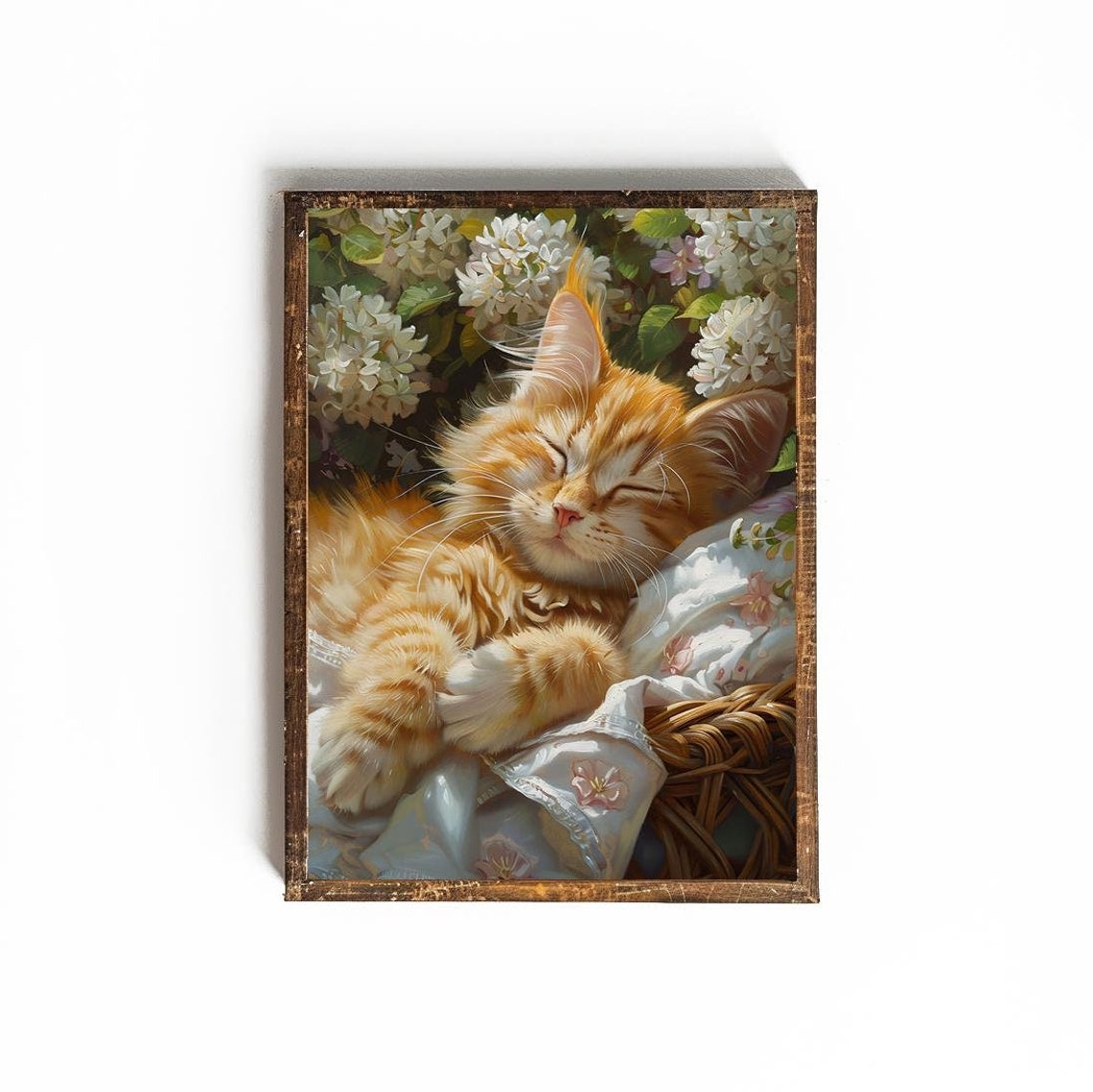 Cottagecore Cat Art Vintage Laundry Room Decor Gift For Cat Mom Gift ...