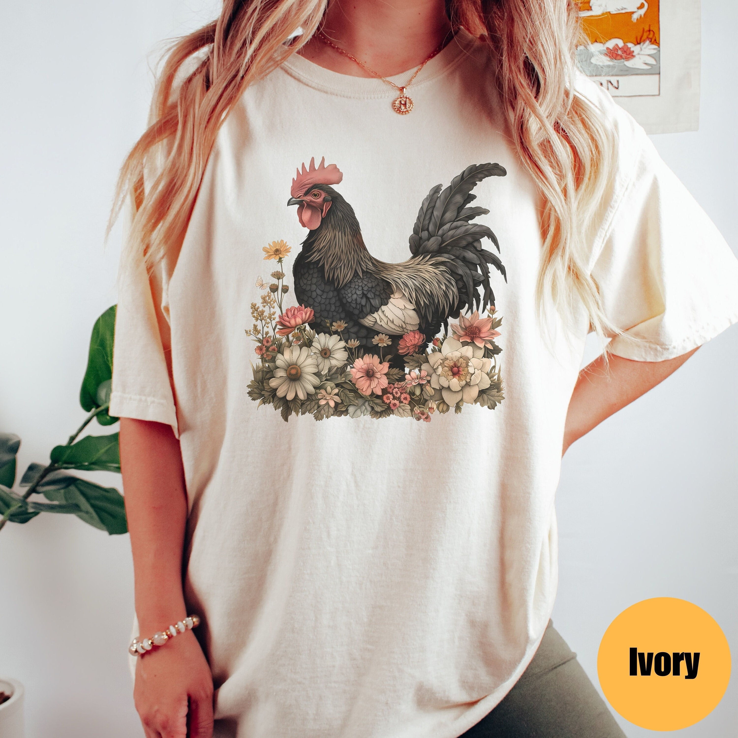 Cottagecore Chicken Shirt Farmer Shirt Chicken Shirt Mom Chicken Lover ...