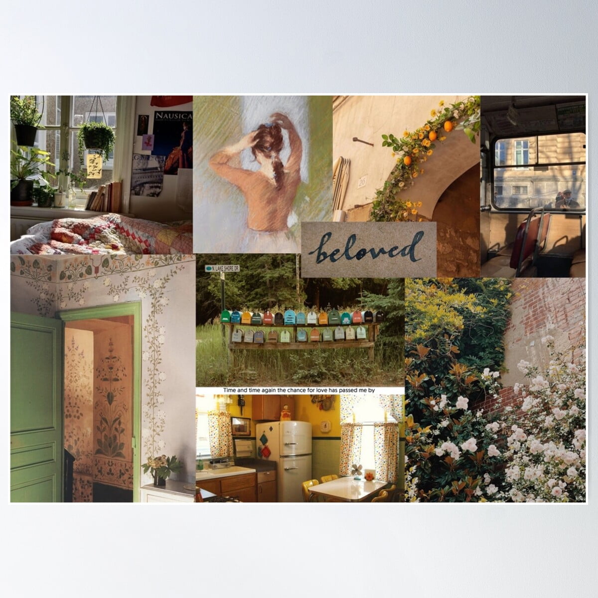 Cottagecore Collage Poster Wall Art, Modern Wall Decor For Living Room ...