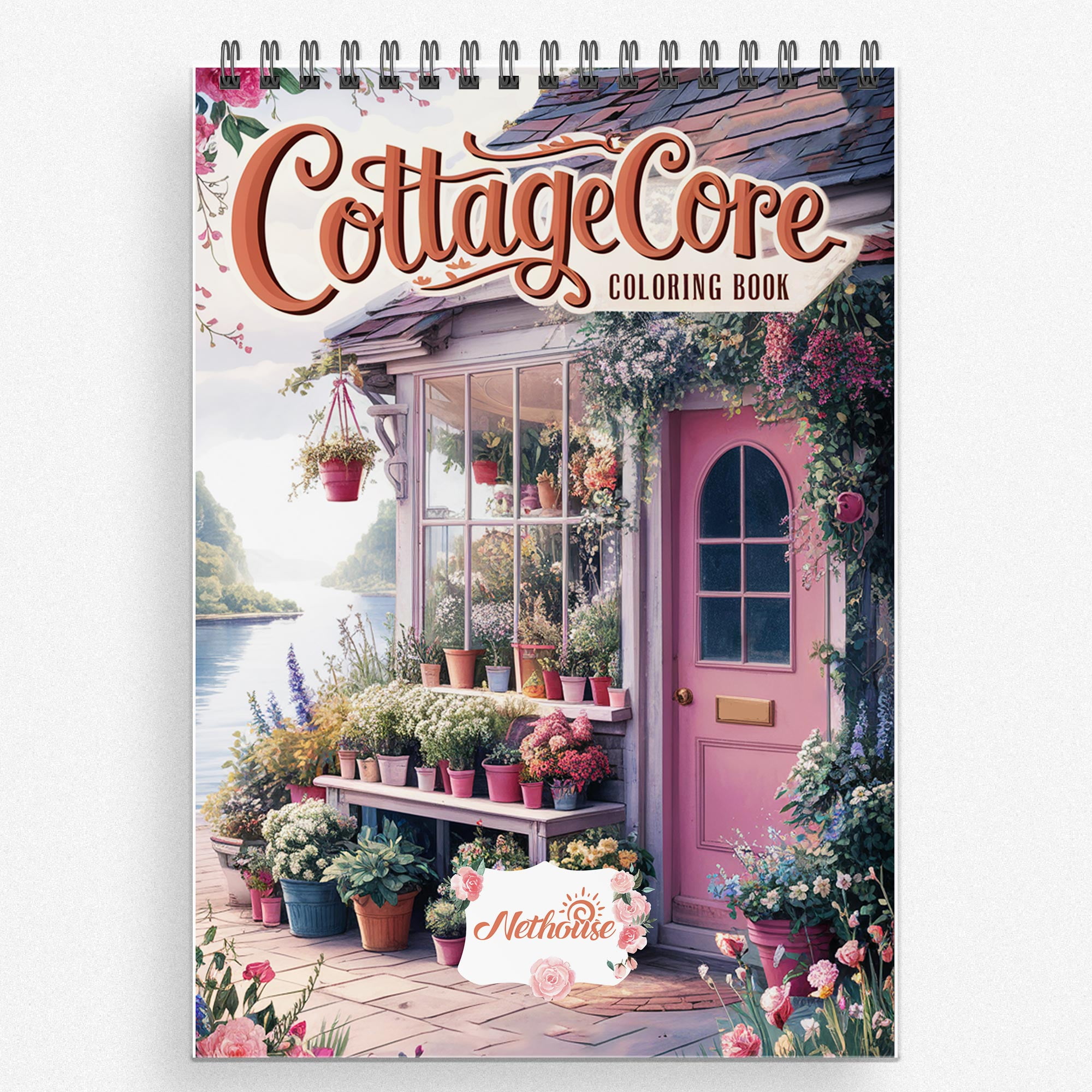 Cottagecore Coloring Book for Adults to Relax and Unwind, Spiral Bound ...