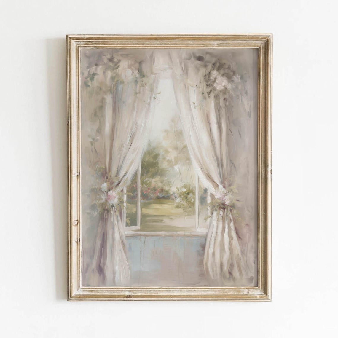Cottagecore Cream Window Pastel Vintage Garden Decor Cozy Spring Muted ...