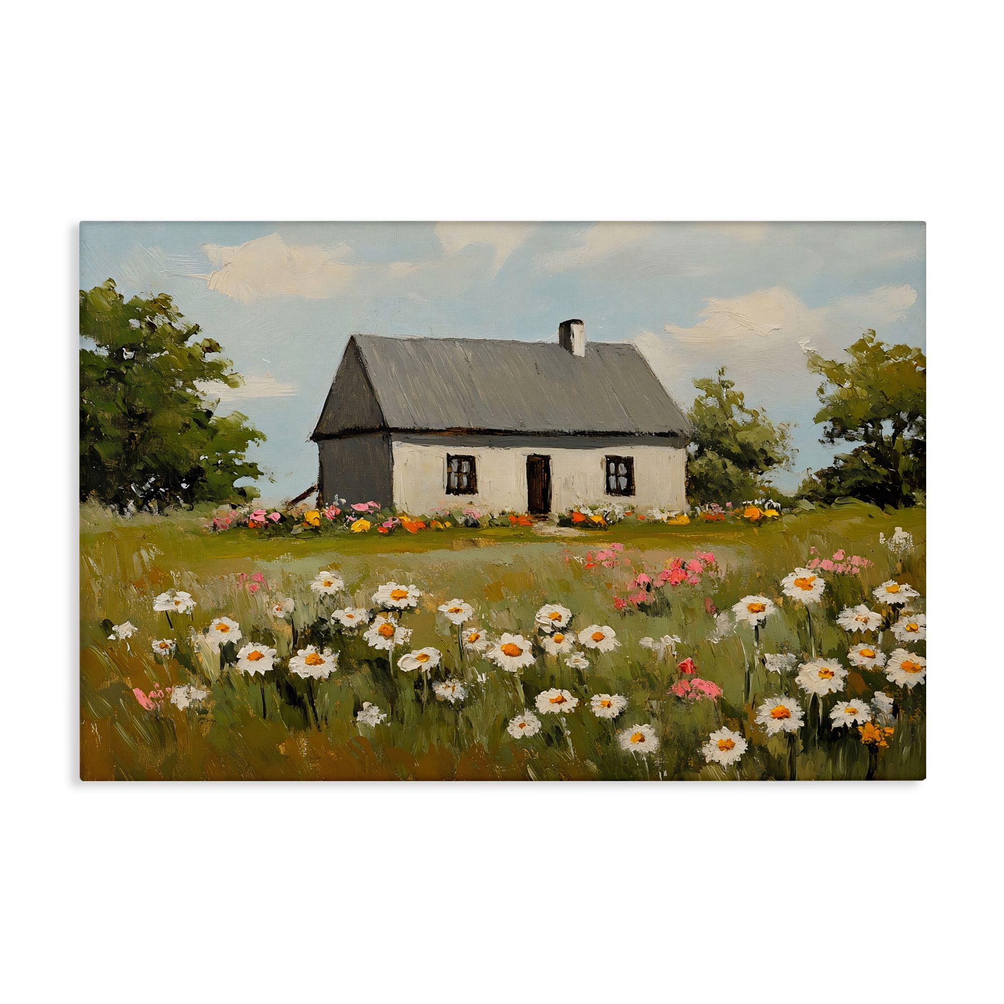 Stupell Industries Cottagecore Daisy Field Canvas Wall Art, design by ...