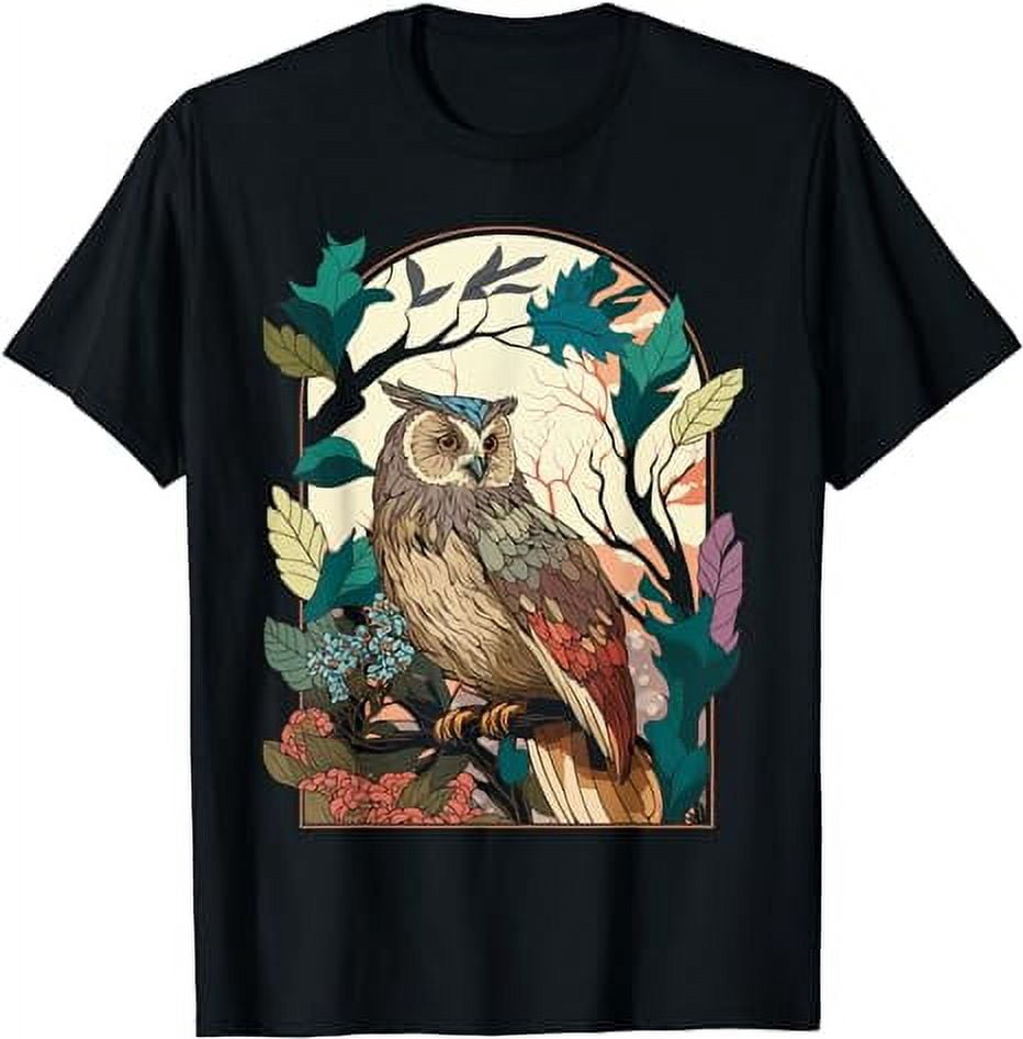 Cottagecore Floral Aesthetic Owl Women Girls T-Shirt - Walmart.com