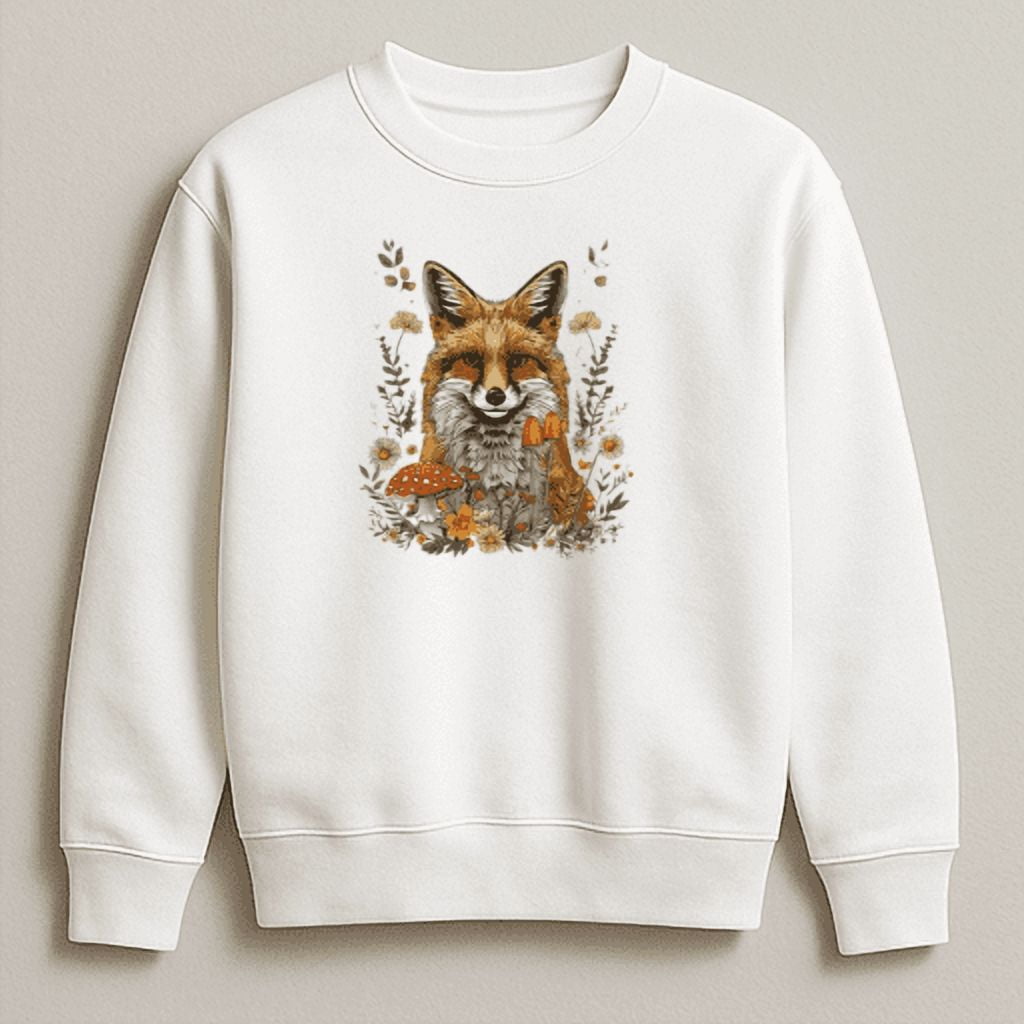 Cottagecore Fox and Wildflower Retro Nature Inspired Graphic Print ...