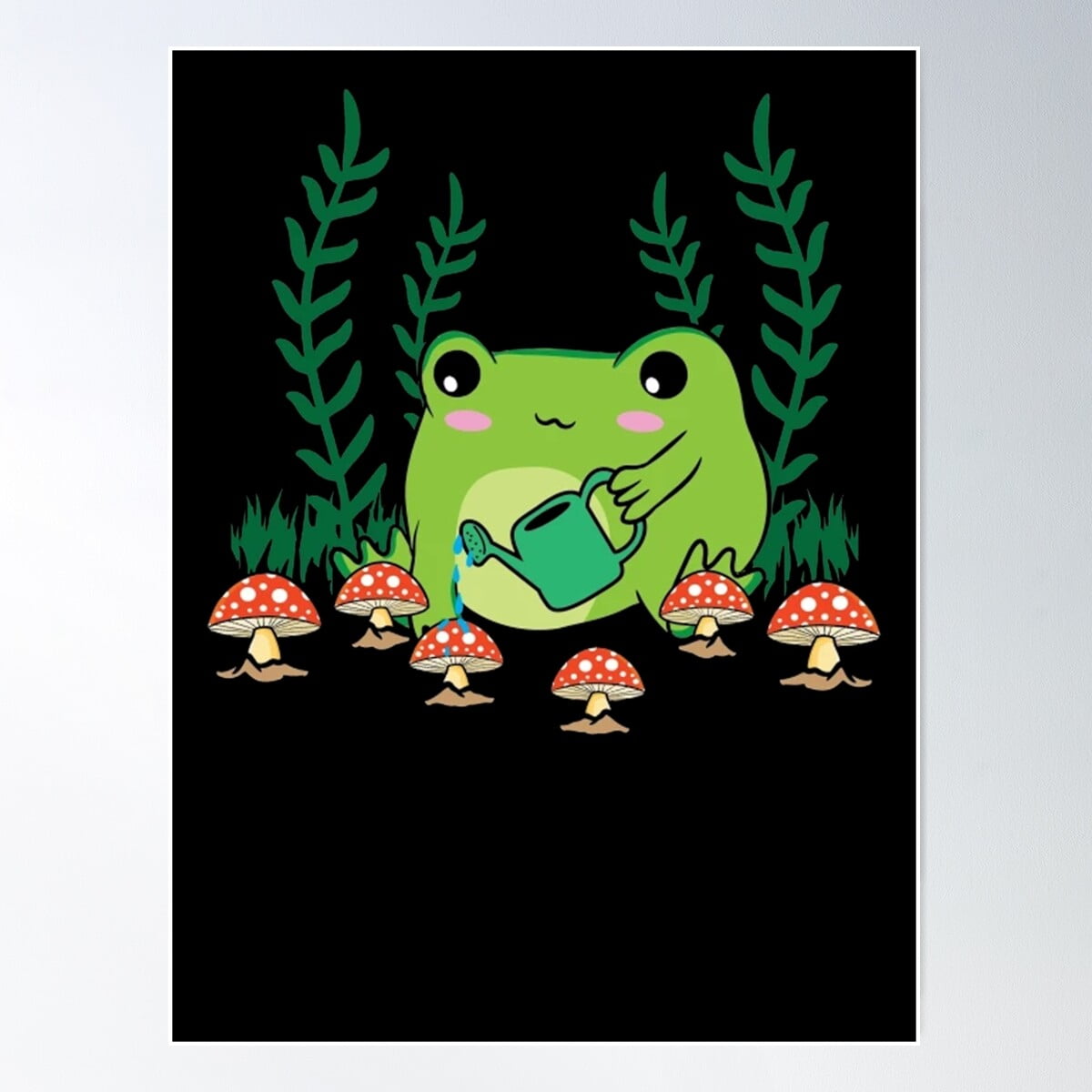 Cottagecore Frog Anime Poster Wall Art, Modern Wall Decor For Living ...