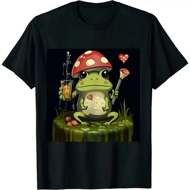 Cottagecore Frog Shirt Cottagecore Aesthetic Frog Mushroom T-Shirt ...