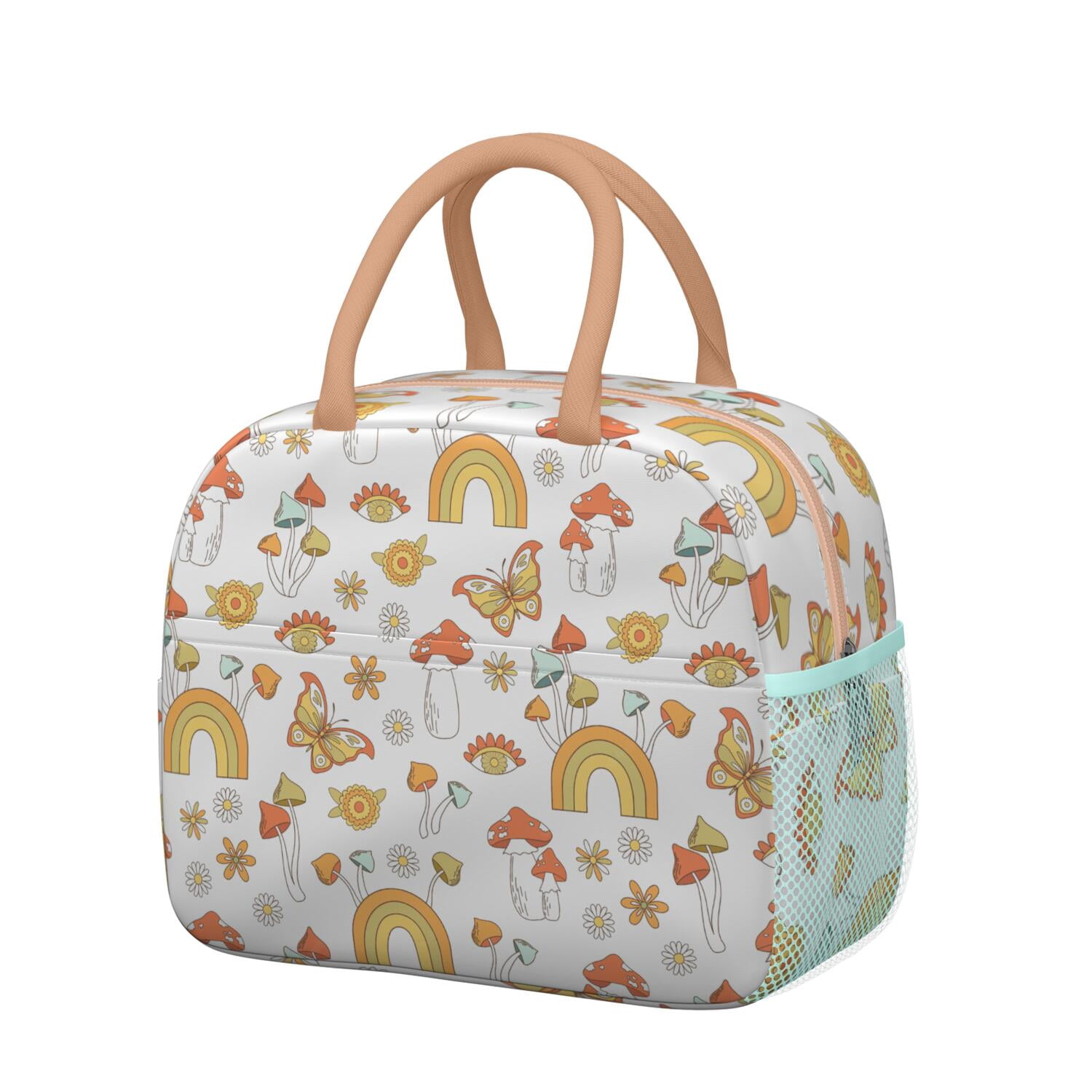 Cottagecore Fungi Insulated Lunch Bag – Reusable Thermal Cooler Tote ...