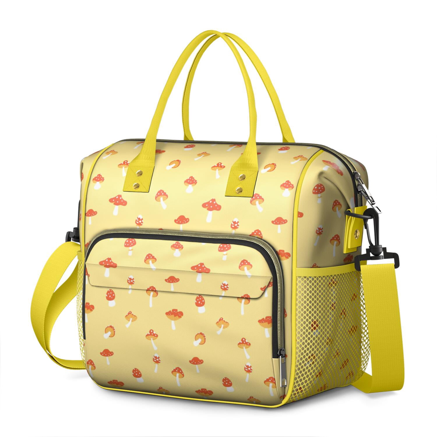 Cottagecore Fungi Insulated Lunch Box - Large Waterproof Thermal Tote ...