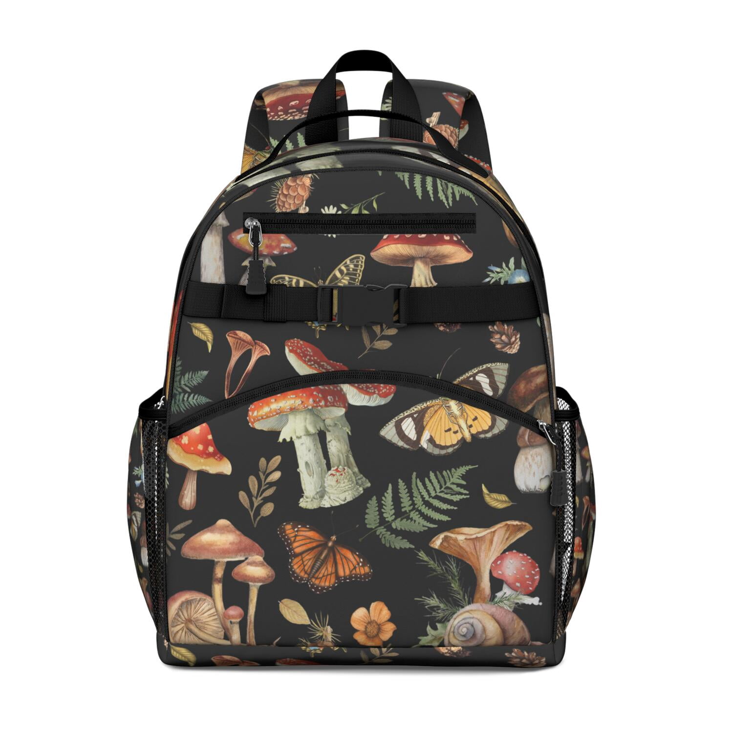 Cottagecore Fungi Student Backpack Bookbag Lightweight Durable ...