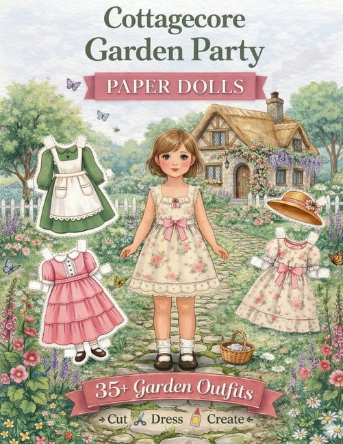 Cottagecore Garden Party Paper Dolls: Cut, Dress and Create 35 ...