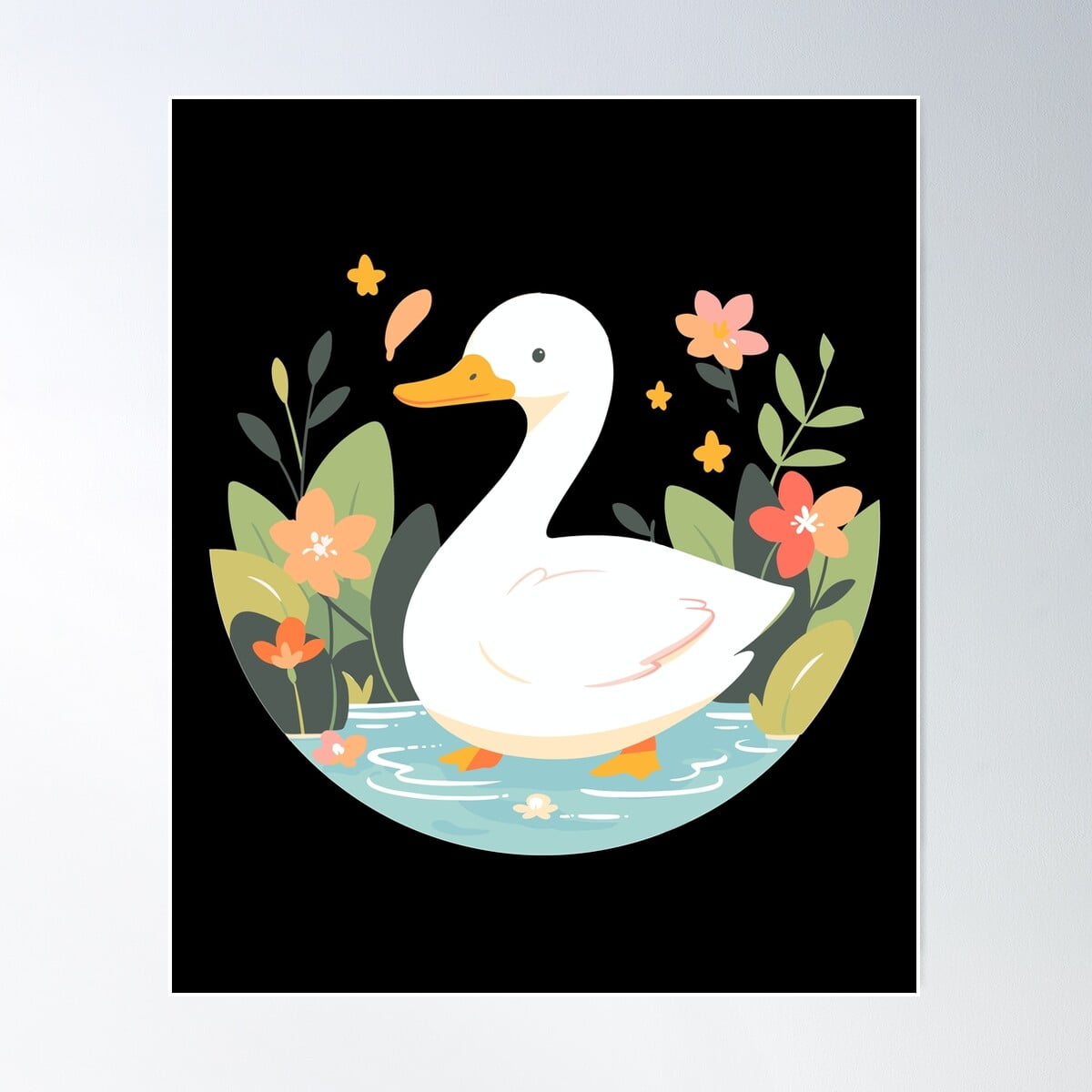 Cottagecore Kawaii Anime Duck Gifts Girls Womens Funny Duck Poster Wall ...