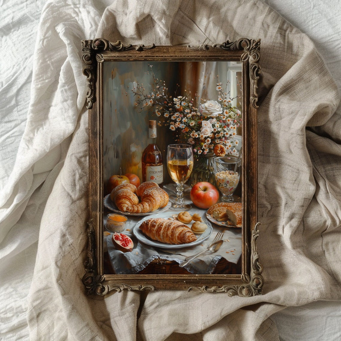 Cottagecore Kitchen Wall Art Poster French Kitchen Decor Breakfast Food ...