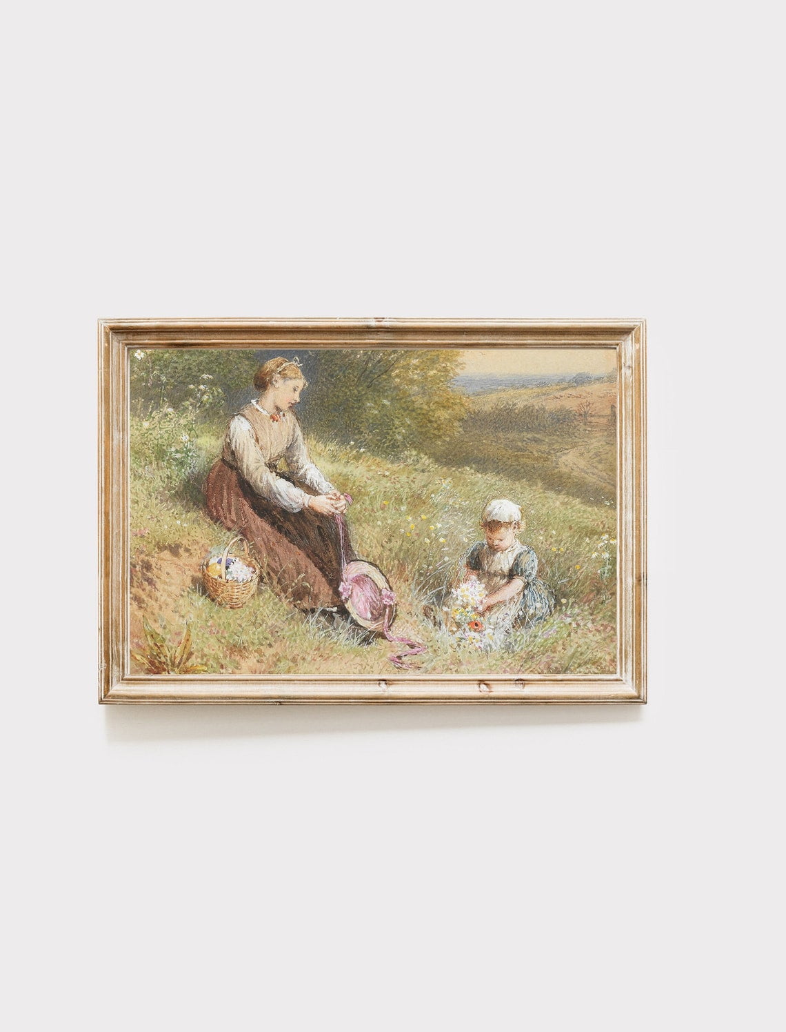 Cottagecore Meadow Art Print, Cottagecore Decor, Coquette Room Decor ...