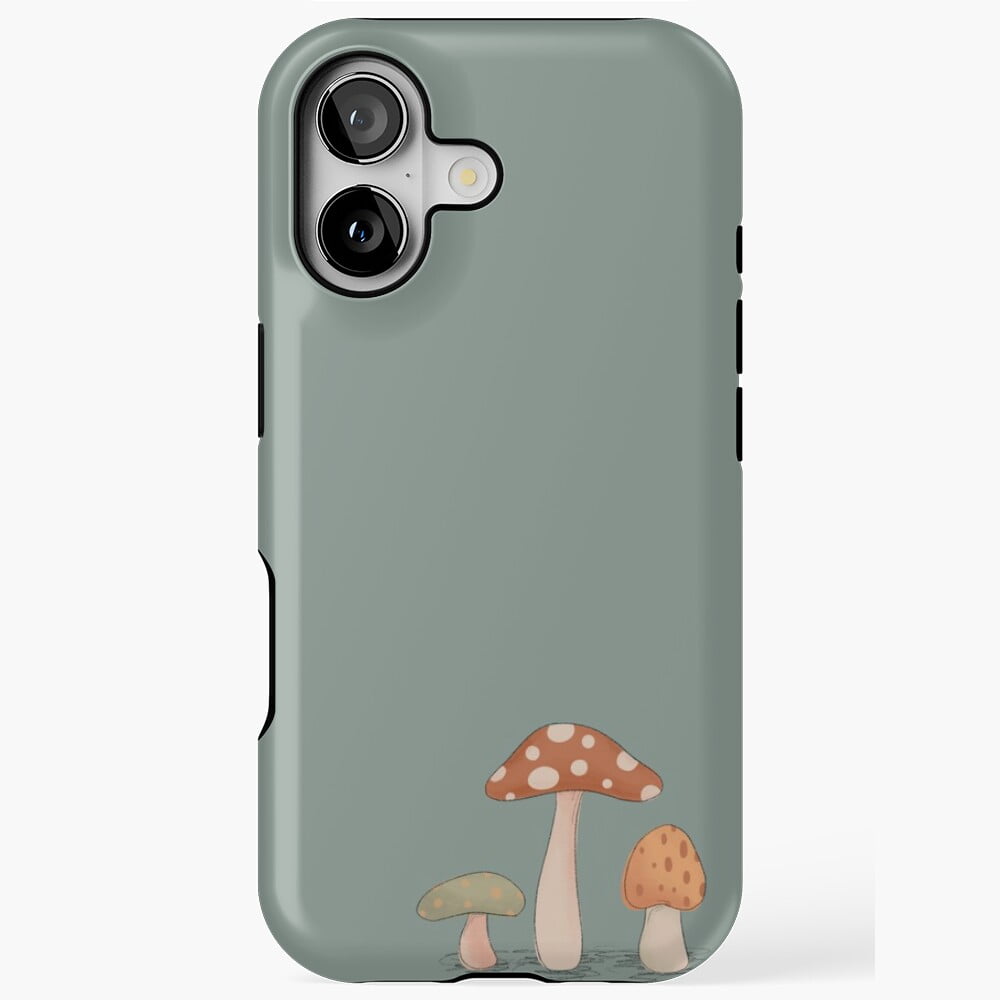 Cottagecore Mushroom Friends Blue Art Phone Case for iPhone 17 through ...