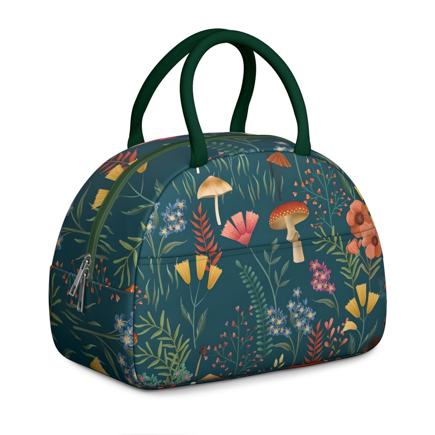 Cottagecore Mushroom Lunch Tote – Vintage Fungi Pattern, Reusable ...