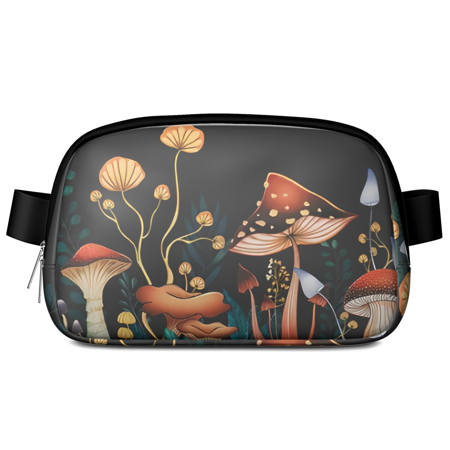 Cottagecore Mushroom Pattern Fanny Pack – Lightweight Adjustable Belt ...