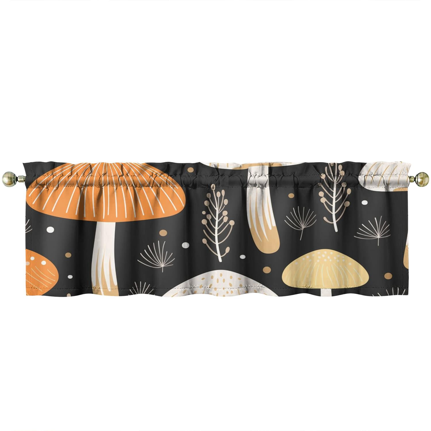 Cottagecore Mushroom Valance - Vintage Botanical Fungi & Boho Mushroom ...
