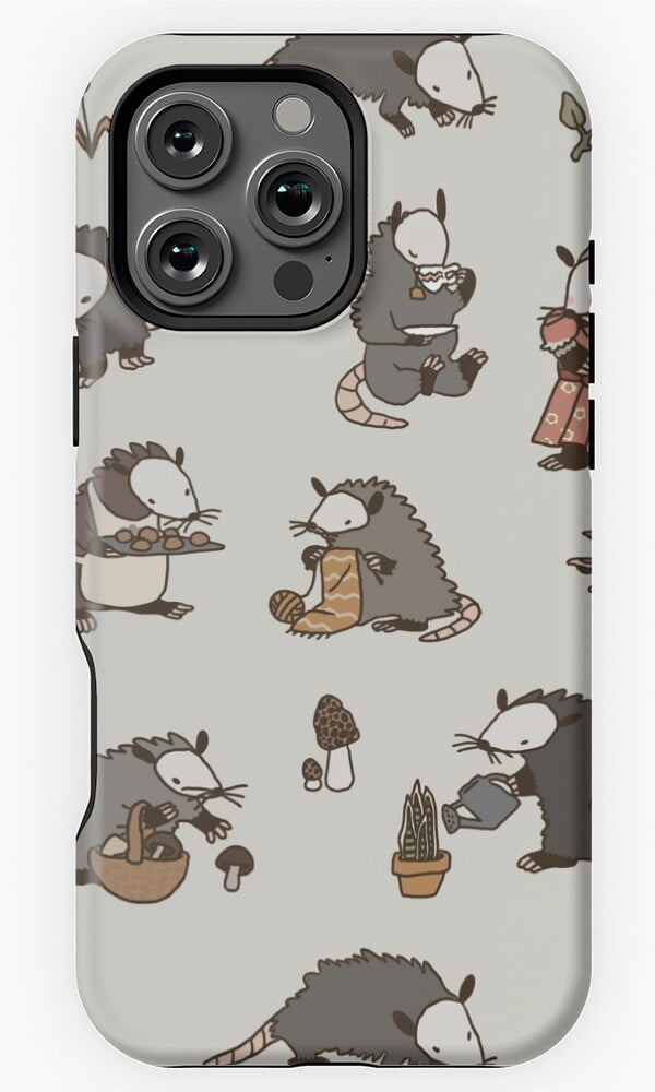 Cottagecore Opossums Phone Case for iPhone 16 15 14 13 12 11 Pro Max ...