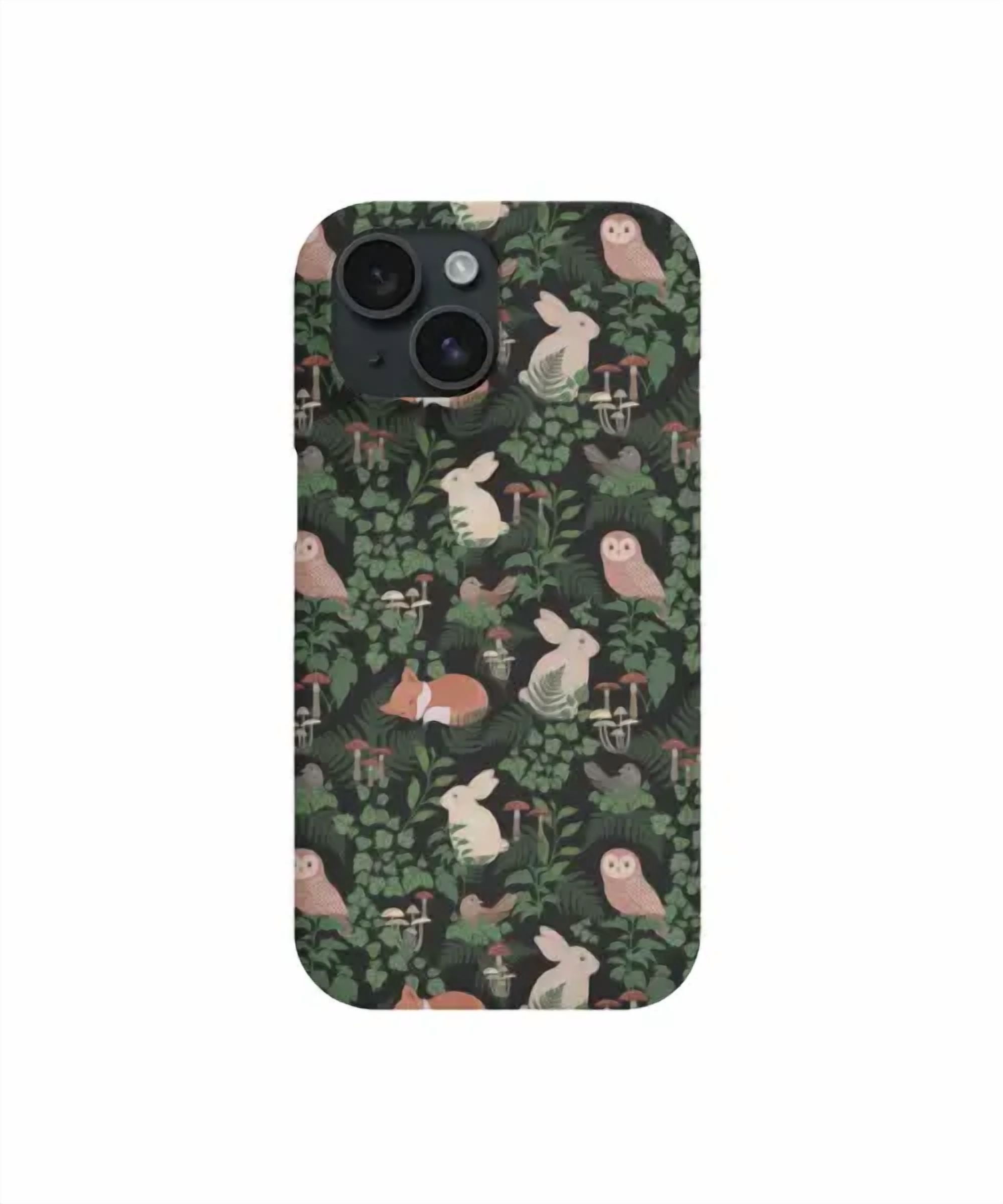 Cottagecore Pattern Frog Mushroom Art Phone Case for iPhone 16 15 14 13 ...