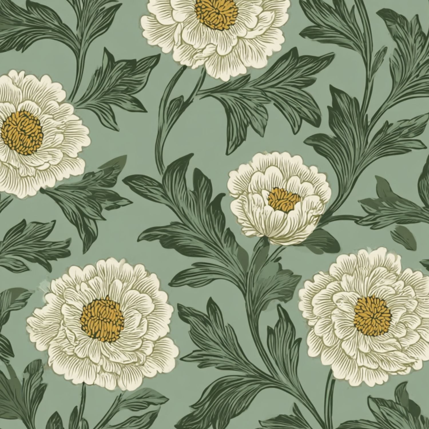 Cottagecore Peel and Stick Wallpaper 17.7in x 9.8ft Floral White ...