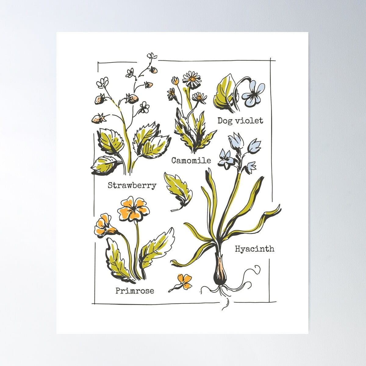 Cottagecore Plants Poster Wall Art, Modern Wall Decor For Living Room ...