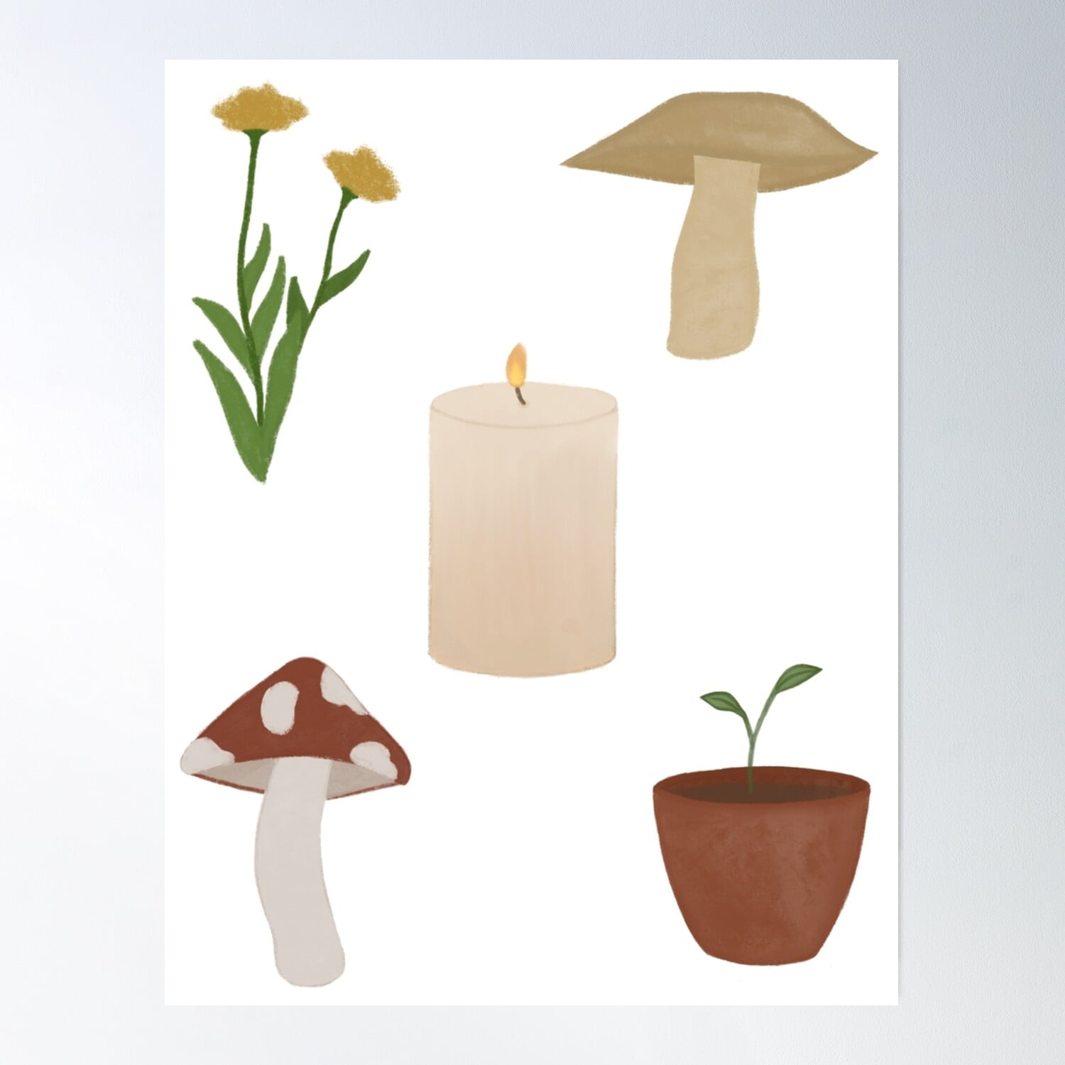 Cottagecore Poster Wall Art, Modern Wall Decor, 8x12 UNFRAMED - Walmart.com