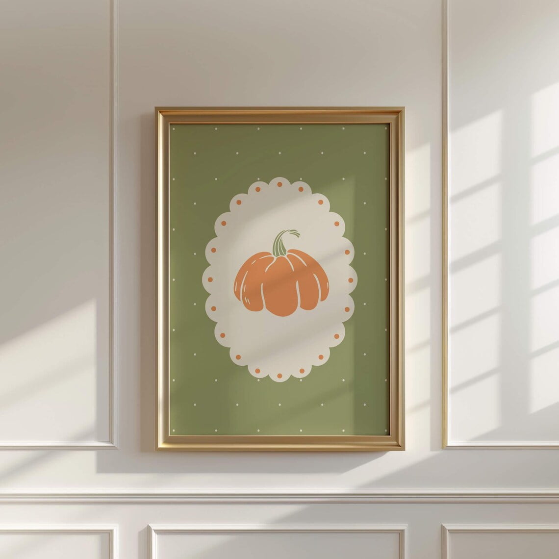 Cottagecore Pumpkin Poster, Minimal Fall Wall Art, Cozy Autumn Seasonal ...